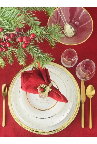 Vinebedding Mia Kırmızı Peçete 35X35CM Vinebedding Mia Kırmızı Peçete 35X35CM