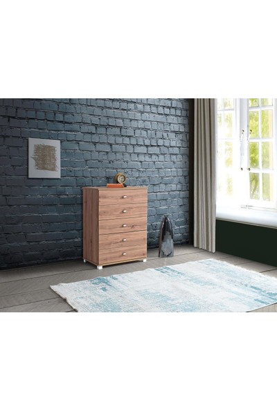 Sivasgözde Ekonomik 5 Çekmeceli Şifonyer 72X45X98CM