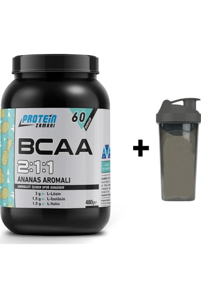 Protein Zamanı Bcaa 2:1:1 480 Gram 60 Servis - Shaker Protein Zamanı Bcaa 2:1:1 480 Gram 60 Servis - Shaker