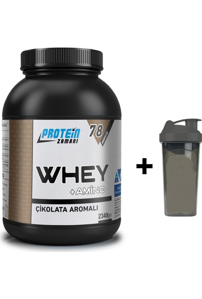 Protein Zamanı Whey Protein Tozu + Amino 2340 gr 78 Servis Shaker Hediyeli Protein Zamanı Whey Protein Tozu + Amino 2340 gr 78 Servis Shaker Hediyeli
