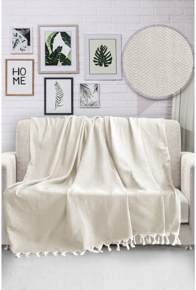 Viaden Home Natural Koltuk Örtüsü 170X230 cm - Ekru