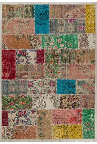 Efes Trend Efestrend Multi Renkli Anadolu Patchwork Halı Efes Trend Efestrend Multi Renkli Anadolu Patchwork Halı