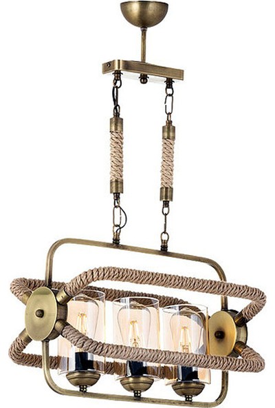 Menzir Enderun 3'lü Hasır Avize