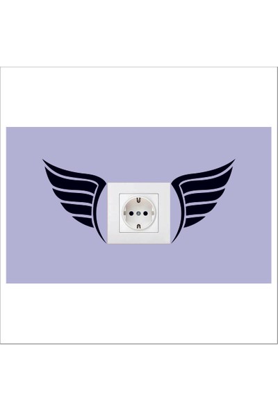 Dijital Dünya Kanatlı Priz Sticker