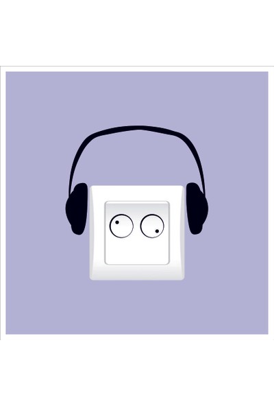 Dijital Dünya Müzik Dinleyen Priz Sticker Dijital Dünya Müzik Dinleyen Priz Sticker