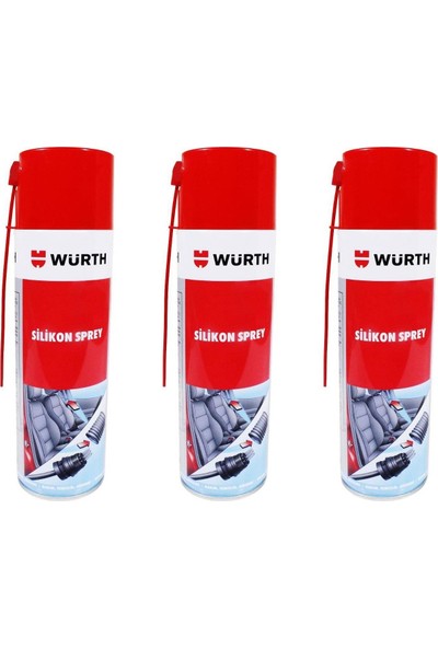 Würth 3 Adet Würth Silikon Sprey 500 ml Plastik Sesi Keser Made In Germany Würth 3 Adet Würth Silikon Sprey 500 ml Plastik Sesi Keser Made In Germany