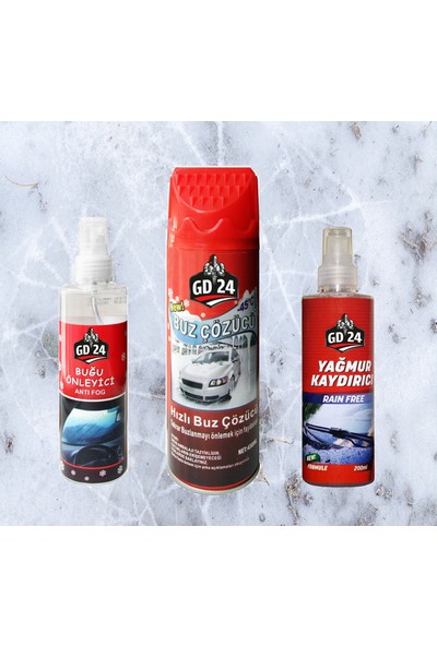 GD24 Buz Çözücü + Yağmur Kaydırıcı + Buğu Önleyici