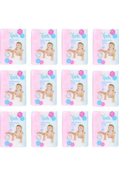 İpek Maxi Bebek Temizleme Pamuğu 12'li Paket İpek Maxi Bebek Temizleme Pamuğu 12'li Paket