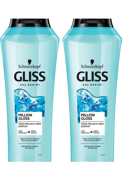 Gliss Million Gloss Şampuan 500 ml x 2 Adet