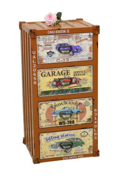 MNK Şifonyer 4 Çekmeceli Retro