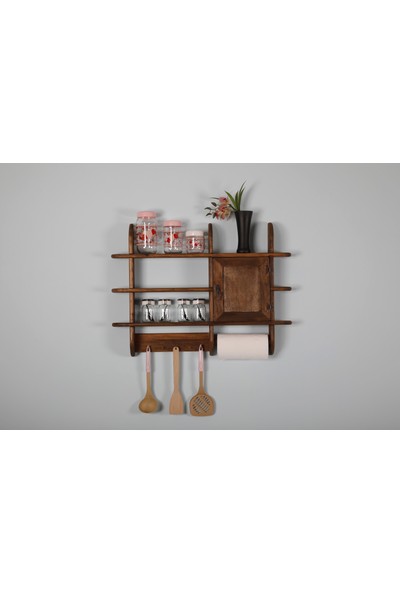 Boz Yapı Dekorasyon Elif Ahşap Dekoratif Mutfak Rafı Baharatlık Boz Yapı Dekorasyon Elif Ahşap Dekoratif Mutfak Rafı Baharatlık