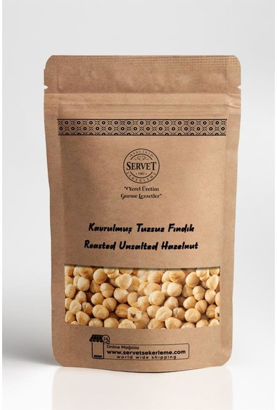 Bercekız Servet Şekerleme Kavrulmuş Tuzsuz Fındık 1 kg