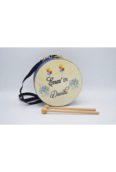 Çocuk Davulu İsim Yazılı Deri El Yapımı Çocuk Davulu İsim Yazılı Deri El Yapımı