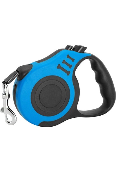 Mixpet Flexi Kemik Desenli Otomatik Gezdirme Tasması 3 Mt. Mavi