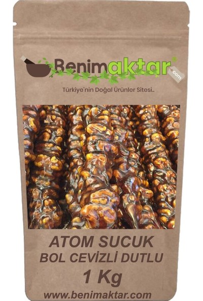 Benim Aktar Benimaktar Bol Cevizli Sucuk Atom Dutlu 1 kg Benim Aktar Benimaktar Bol Cevizli Sucuk Atom Dutlu 1 kg