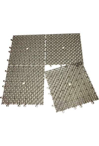 Bademler Halı Gri Renk Islak Zemin Karosu 25X25 Kırılmaz Plastik Yer Izgarası Gri Bademler Halı Gri Renk Islak Zemin Karosu 25X25 Kırılmaz Plastik Yer Izgarası Gri