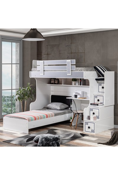 Setay Ranza Çizgi Ranza Karyola Çalışma Masası