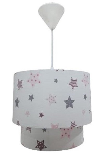 Rüyam Abajur Çocuk Odası,bebek Odası Pembe Yıldız Iki Katlı Sarkıt Avize Abajur Rüyam Abajur Çocuk Odası,bebek Odası Pembe Yıldız Iki Katlı Sarkıt Avize Abajur