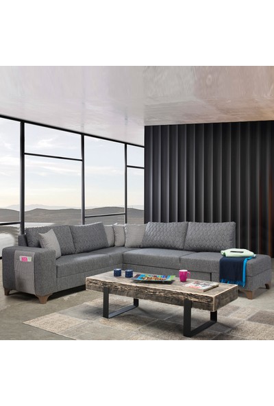 Eymense Loft Köşe Koltuk Takımı Gri