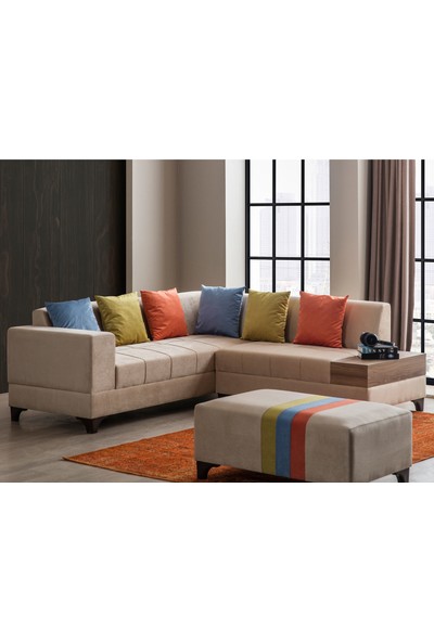 Eymense Azra Köşe Koltuk Takımı Bej