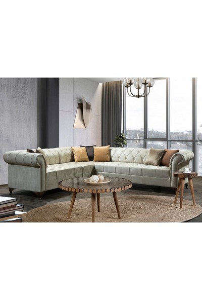 Eymense Avrasya Köşe Koltuk Takımı Krem