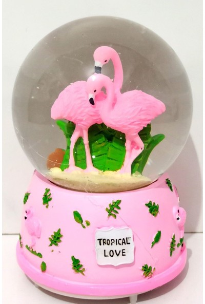 İstoc Toptan Pembe Müzikli Işıklı Flamingo Kar Küresi Orta Boy İstoc Toptan Pembe Müzikli Işıklı Flamingo Kar Küresi Orta Boy