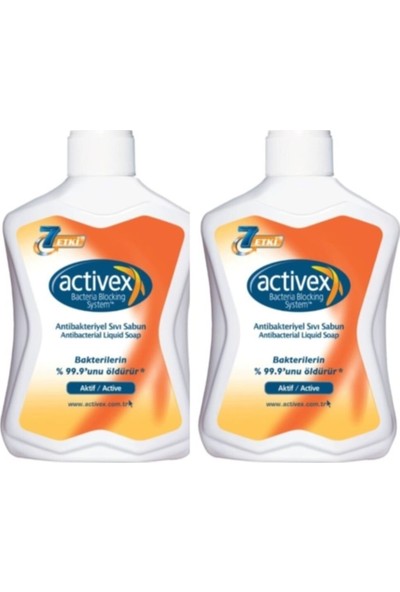 Activex Antibakteriyel Sıvı Sabun Hassas 300 ml x 2 Adet Activex Antibakteriyel Sıvı Sabun Hassas 300 ml x 2 Adet