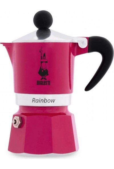 Bialetti Raınbow 1 Fincan Fuşya Moka Pot Bialetti Raınbow 1 Fincan Fuşya Moka Pot