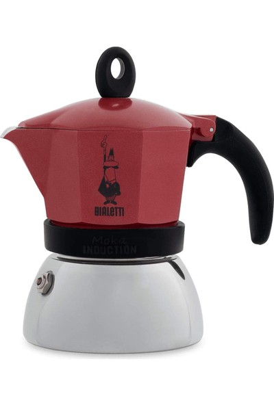 Bialetti Moka Inductıon Red 3 Cups Bialetti Moka Inductıon Red 3 Cups