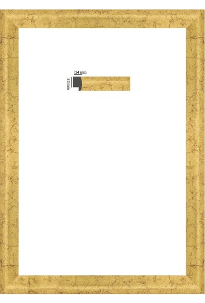 Selçuklu Sanat Puzzle Çerçevesi 22 mm 34 x 48 cm 500'lük Eskitme Yaldız