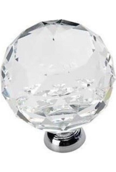 Interio Kristal Düğme Kulp Modelleri Krom Dolap Çekmece Mobilya Mutfak Kulbu 30MM Interio Kristal Düğme Kulp Modelleri Krom Dolap Çekmece Mobilya Mutfak Kulbu 30MM