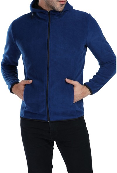 Ghassy Co. Erkek Kapşonlu Cepli Polar