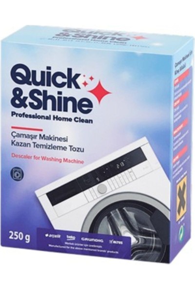 Quick&Shine Shine Çamaşır Makinesi Kazan Temizleme Tozu