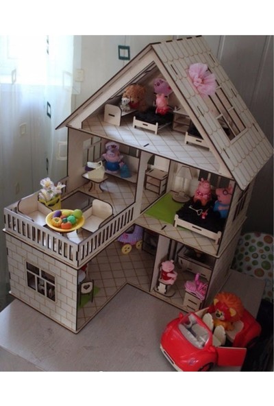 3A Lazer Pleksi 3 Katlı Bebek Evi