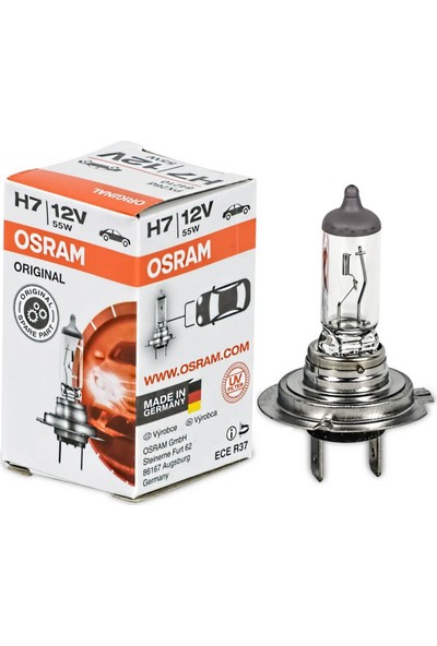 Osram H7 Far Ampulü 12V 55W PX26D 64210 -Made In Germany- 2 Adet