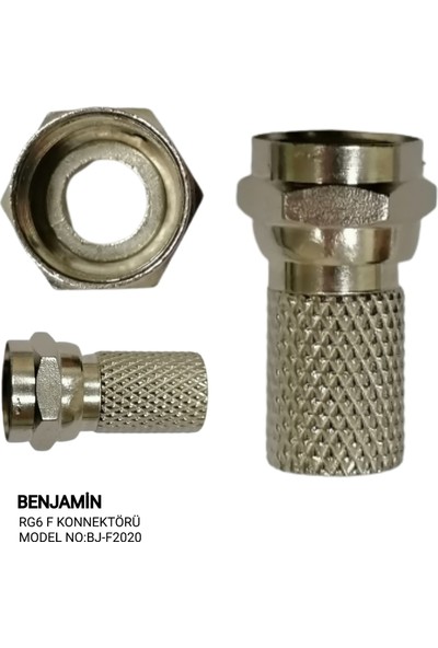 Benjamin Rg6 20MM F Konnektör 100 Adet Benjamin Rg6 20MM F Konnektör 100 Adet
