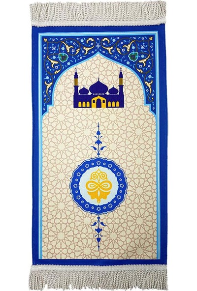 Icma Saray Bahçesi Astarlı Mavi Çocuk Seccadesi Icma Saray Bahçesi Astarlı Mavi Çocuk Seccadesi