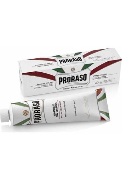 Proraso Tıraş Kremi – Yeşil Çay ve Yulaf Özlü 150 ml