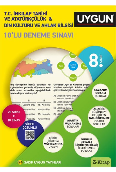 Sadık Uygun Yayınları 8. Sınıf Inkilap Tarihi ve Atatürkçülük 10'lu Deneme Sadık Uygun Yayınları 8. Sınıf Inkilap Tarihi ve Atatürkçülük 10'lu Deneme