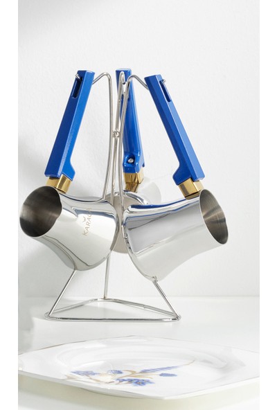 Karaca Piramit Dark Blue Cezve Takımı Karaca Piramit Dark Blue Cezve Takımı