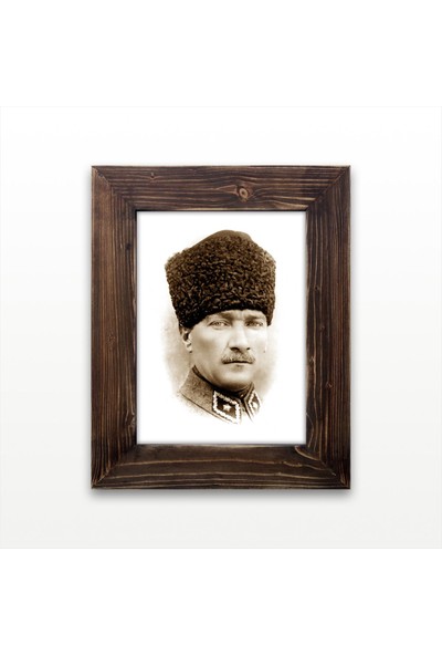 Plustablo Atatürk Portresi Ahşap Çerçeveli Kanvas Tablo Plustablo Atatürk Portresi Ahşap Çerçeveli Kanvas Tablo