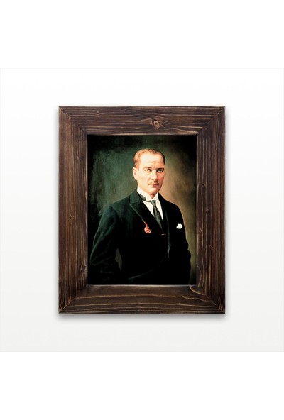 Plustablo Atatürk Portresi Ahşap Çerçeveli Kanvas Tablo Plustablo Atatürk Portresi Ahşap Çerçeveli Kanvas Tablo