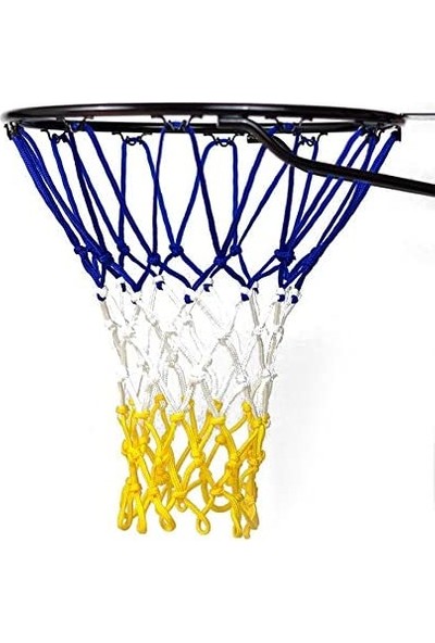 Özbek Basketbol Filesi 4mm Polys. Sax Mavi - Beyaz - Sarı - 2 Adet (Basketbol Pota Ağı) Özbek Basketbol Filesi 4mm Polys. Sax Mavi - Beyaz - Sarı - 2 Adet (Basketbol Pota Ağı)
