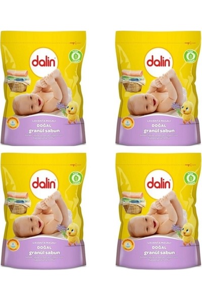 Dalin Granül Sabun Toz Deterjan Lavanta Masalı 500 gr (4'lü Paket) Dalin Granül Sabun Toz Deterjan Lavanta Masalı 500 gr (4'lü Paket)