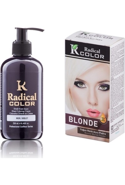 Radical Color Mor Amonyaksız Su Bazlı Saç Boyası 250ml 2SET