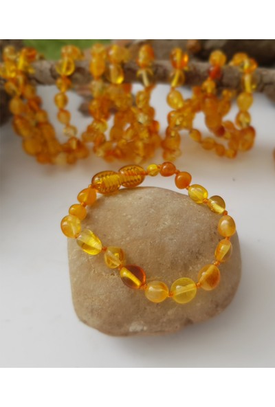 Kehribar Sarayı Damla Kehribar Karamel Bebek Bileklik Barok Kehribar Sarayı Damla Kehribar Karamel Bebek Bileklik Barok