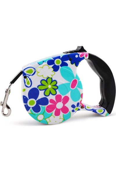 Bihangar Desenli Makaralı Otomatik Köpek Tasması