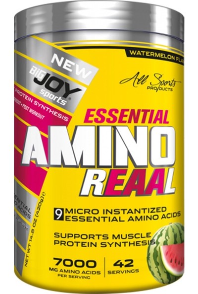 Bigjoy Esansiyel Amino Reaal 420 gr 42 Servis Toz Amıno Asıt Bigjoy Esansiyel Amino Reaal 420 gr 42 Servis Toz Amıno Asıt