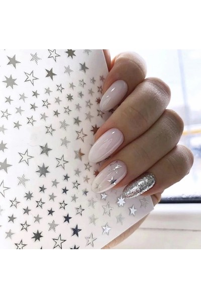 Accessories World Tırnak Sticker Nail Art Süsleme Yıldız Etiket