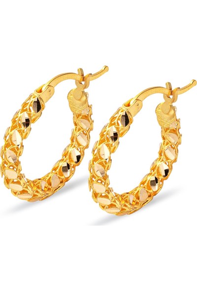 Bilezikci Pullu 22 Ayar Altın Halka Küpe Bilezikci Pullu 22 Ayar Altın Halka Küpe